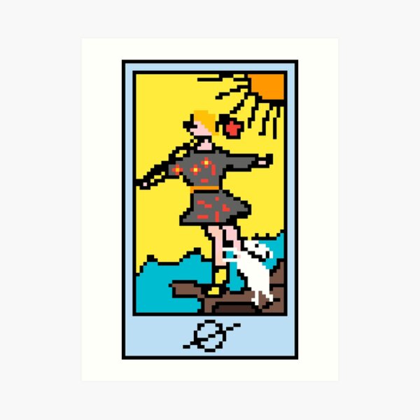 "Wait, is this pixel art tarot? Yellow - Major Arcana 'The Fool ...