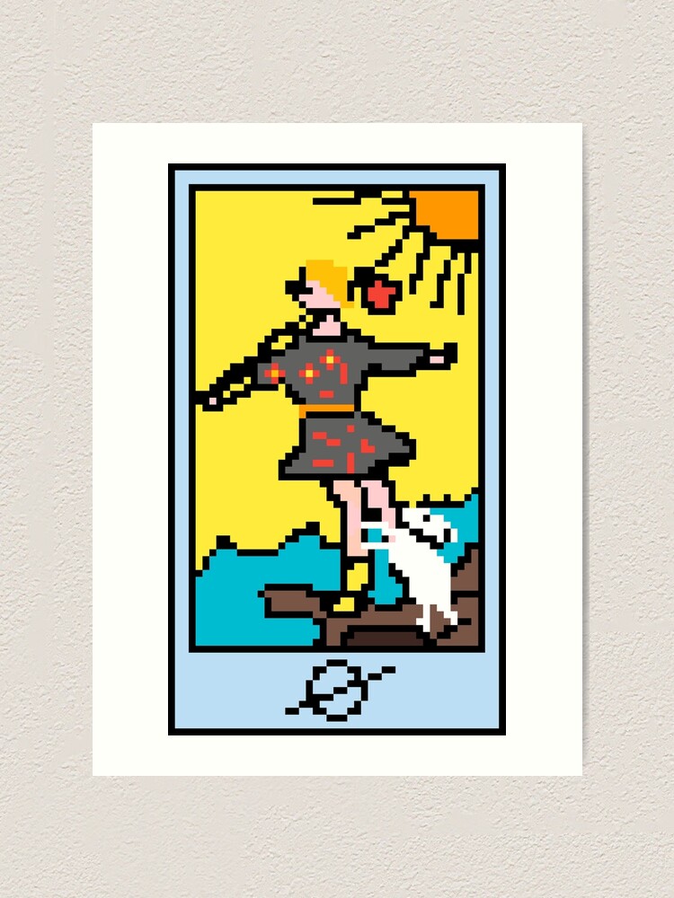 "Wait, is this pixel art tarot? Yellow - Major Arcana 'The Fool ...