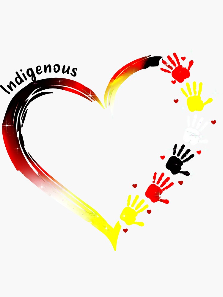 "Hand Heart Indigenous Native American " Sticker by Heather7823516 ...