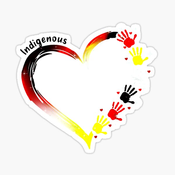 "Hand Heart Indigenous Native American " Sticker by Heather7823516 ...