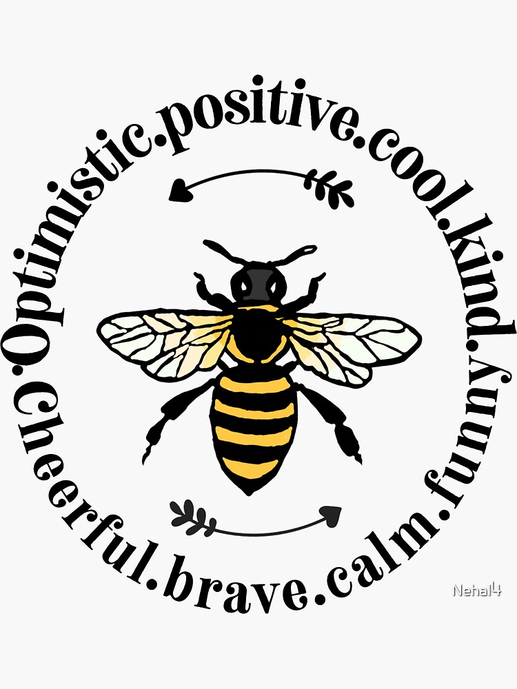 "Be positive, positive life , please be positive " Sticker by Nehal4 ...