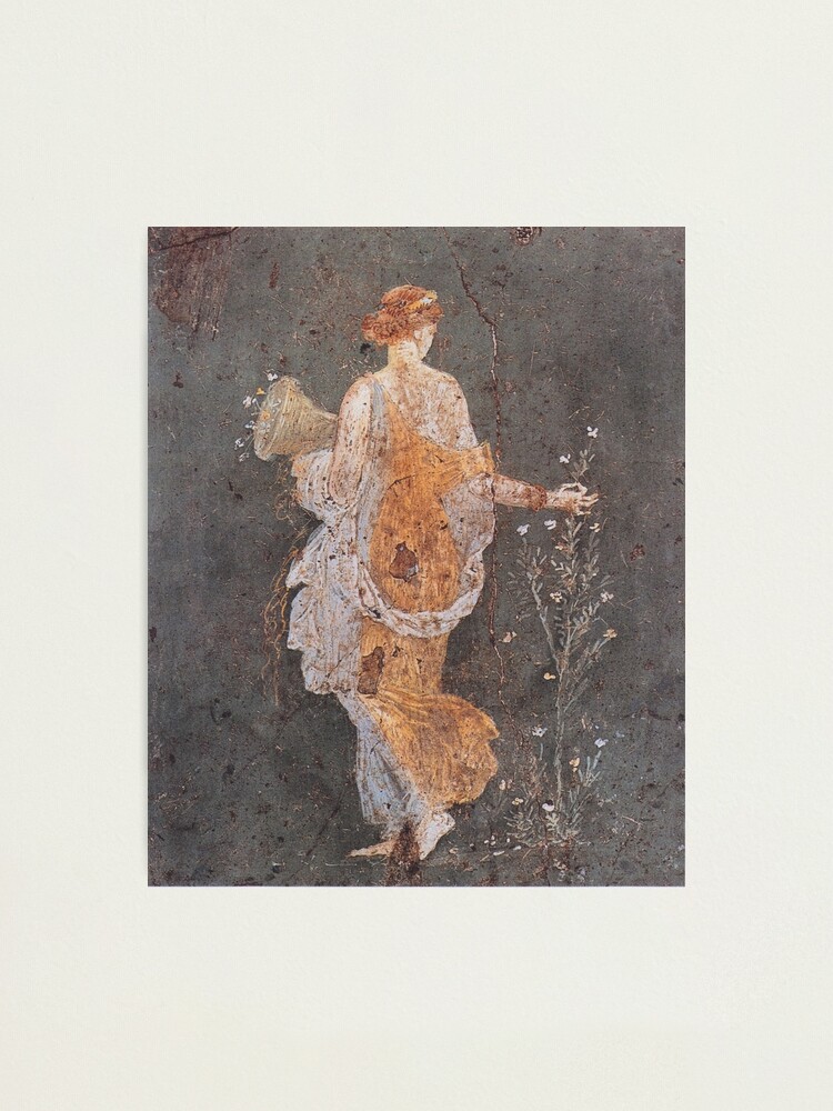 "Unbekannte Flora Frau Blumen pflücken - Roman Wandmalerei aus Pompeji ...
