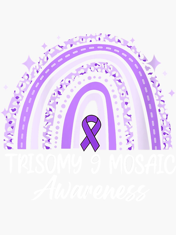 "Womens Trisomy 9 Awareness Parent Women Girls Leopard Rainbow Print ...