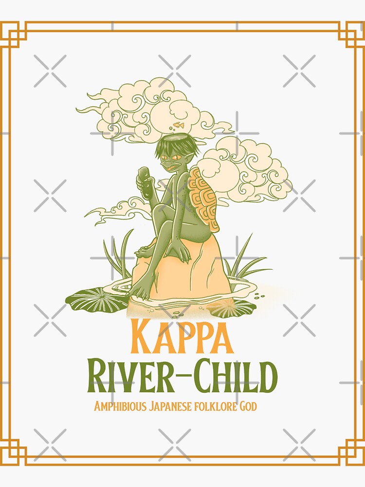 "Kappa River-Child Amphibious Japanese folklore God" Sticker by mdlayek ...