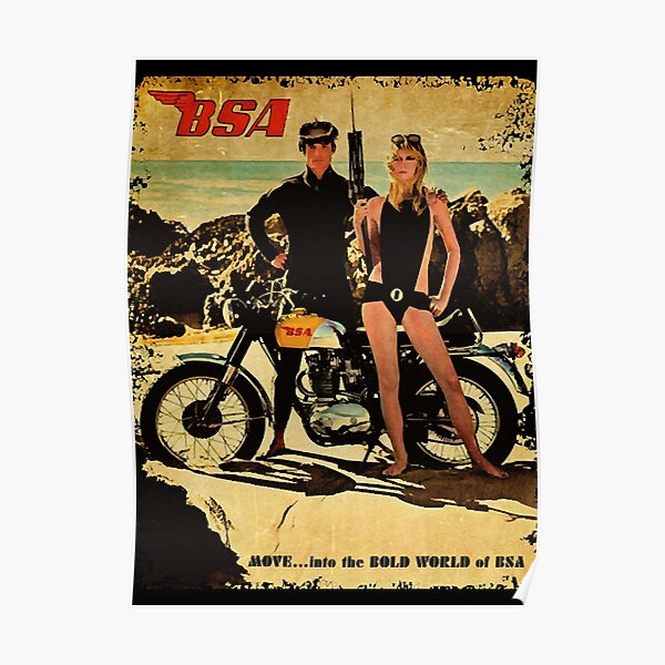 "BSA Motorcycles 24 " Poster for Sale by Stephan7901474 | Redbubble