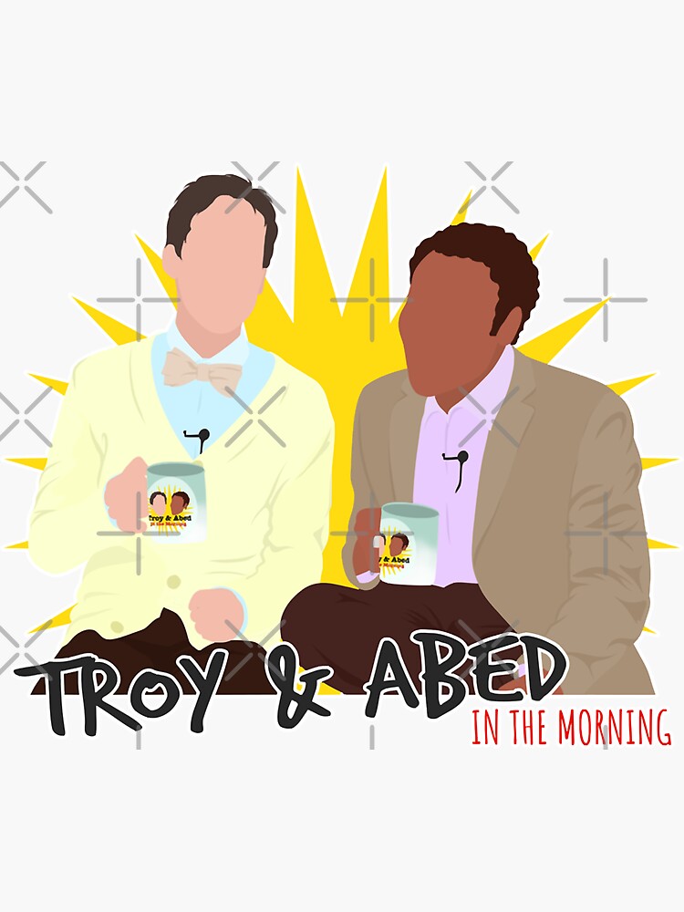 "Troy Abed Funny Gifts Mens Funny" Sticker by JoseAngie6 | Redbubble