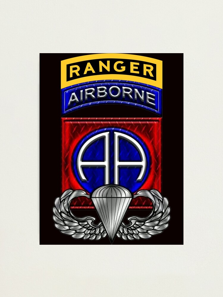 "82nd Airborne Division with Ranger Tab Sticker" Photographic Print by ...
