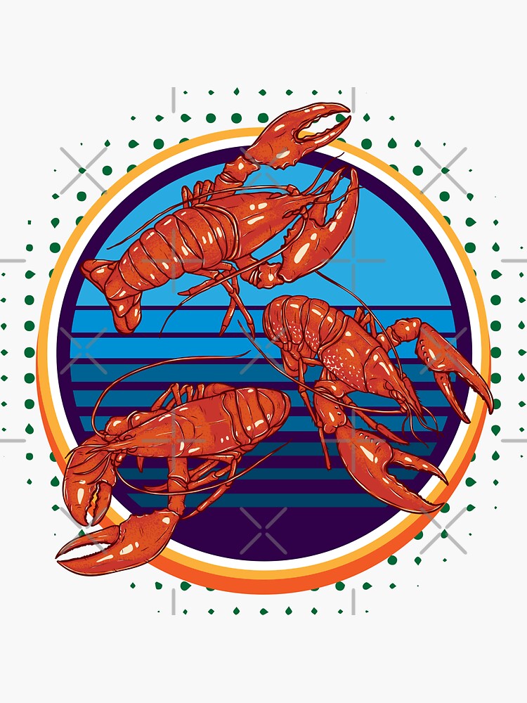 "Lobster Shellfish Sea Creature Crab" Sticker by mooon85 | Redbubble