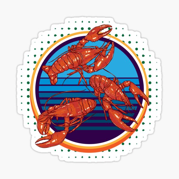"Lobster Shellfish Sea Creature Crab" Sticker by mooon85 | Redbubble