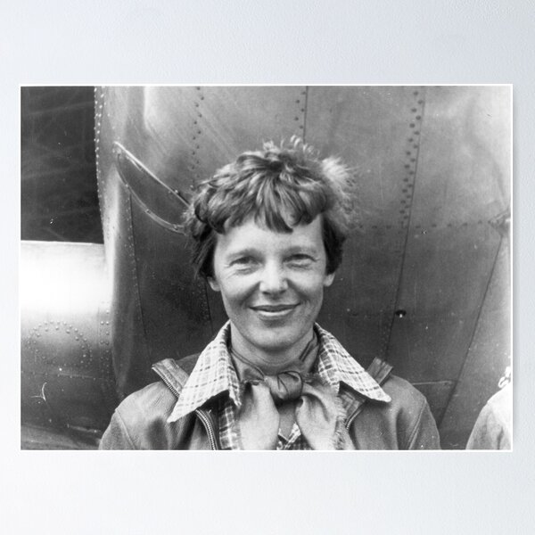 "Amelia Earhart aviation pioneer" Poster for Sale by OnlyC | Redbubble