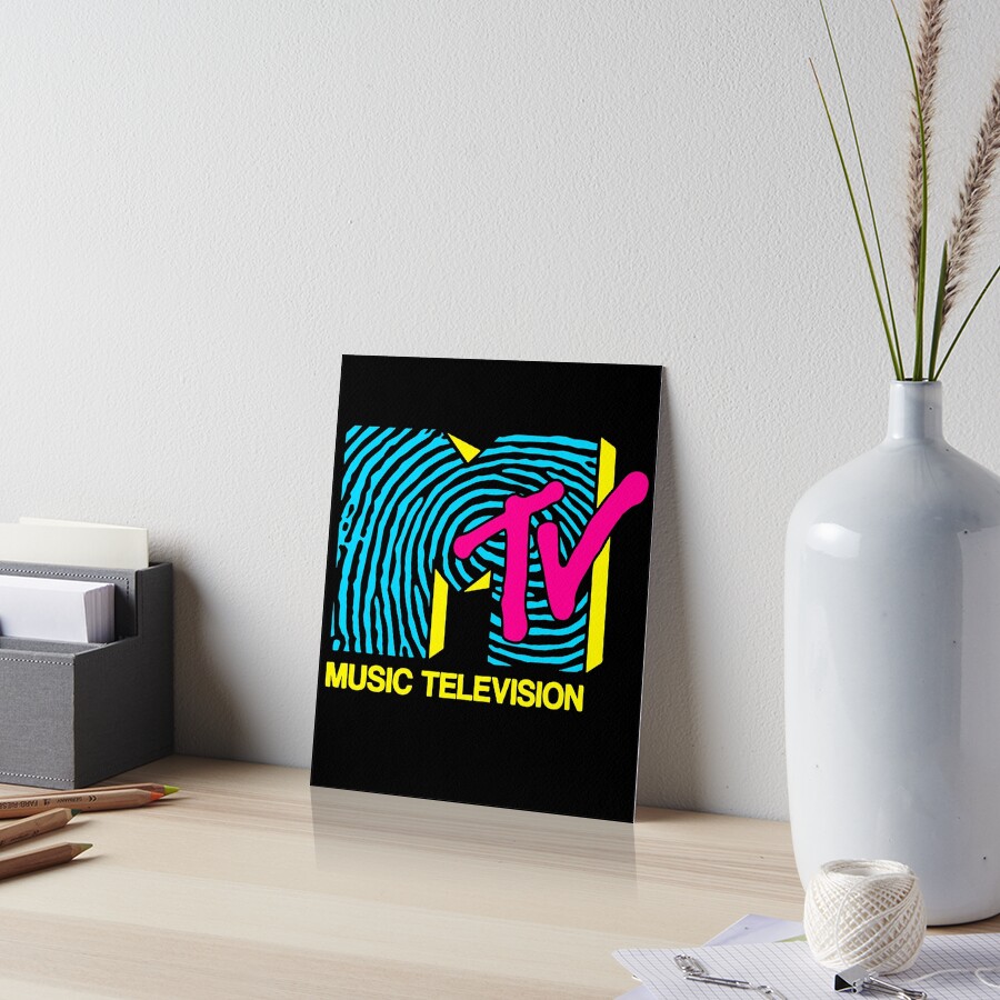 "MTV - Fingerprint 80s Design" Art Board Print for Sale by TheCustom ...