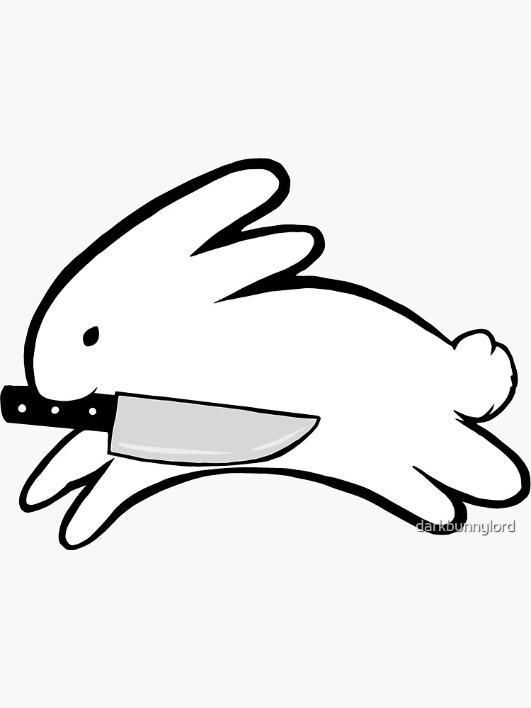 "Murder Rabbit" Sticker for Sale by darkbunnylord | Redbubble