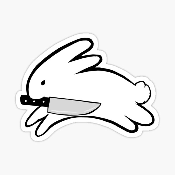 "Murder Rabbit" Sticker for Sale by darkbunnylord | Redbubble