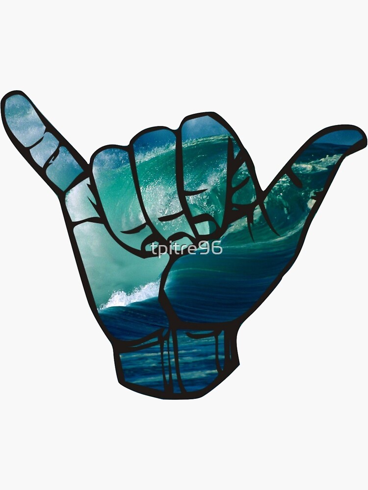 "Shaka Surf" Sticker for Sale by tpitre96 | Redbubble