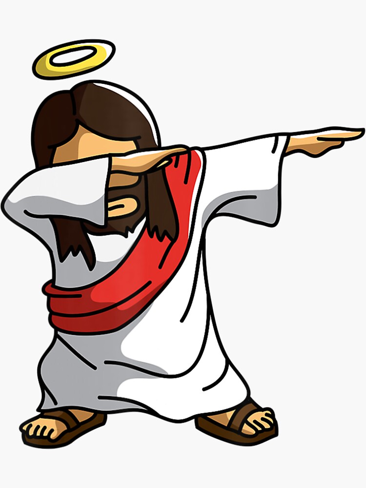 "Dabbing Jesus Dancing Christian Christmas" Sticker for Sale by ...