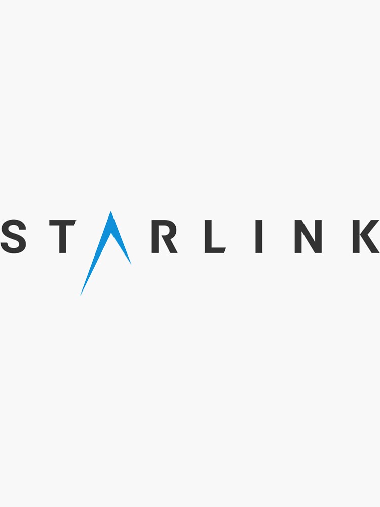 "Starlink logo classic t shirt" Sticker by nervousn7165 | Redbubble