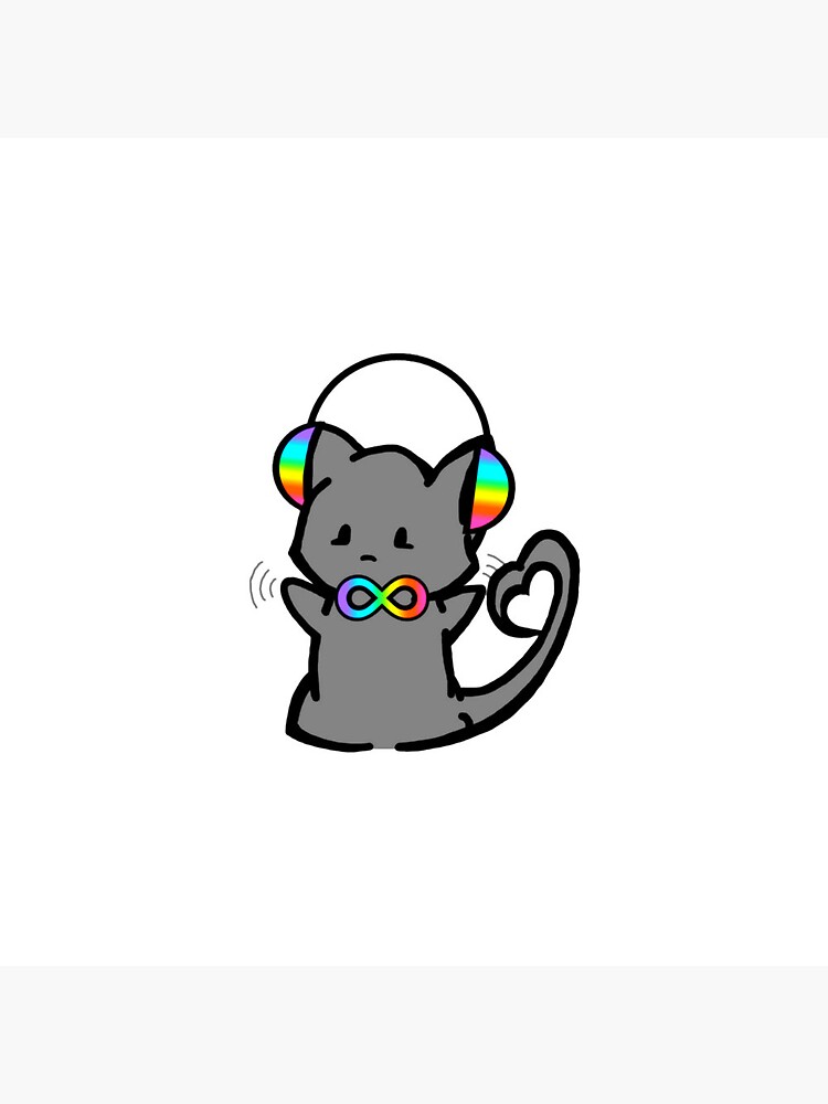 "Autisticat " Pin for Sale by RogersJames07 | Redbubble