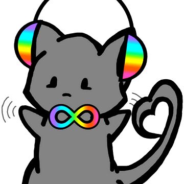 "Autisticat " Pin for Sale by RogersJames07 | Redbubble