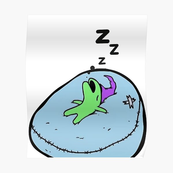 "Smiling Friends sleeping glep" Poster for Sale by AllanNone68 | Redbubble