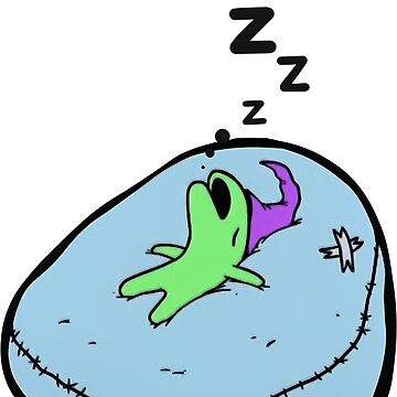 "Smiling Friends sleeping glep" Sticker for Sale by AllanNone68 | Redbubble