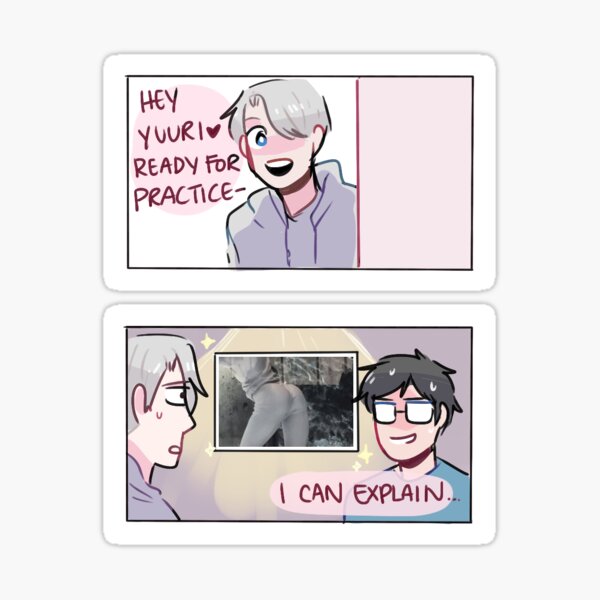 "YOI: "I can explain..."" Sticker for Sale by randomsplashes | Redbubble