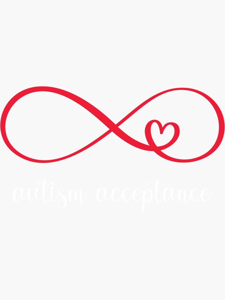 "Red Instead Autism , Autism-Acceptance " Sticker by RogersJames07 ...