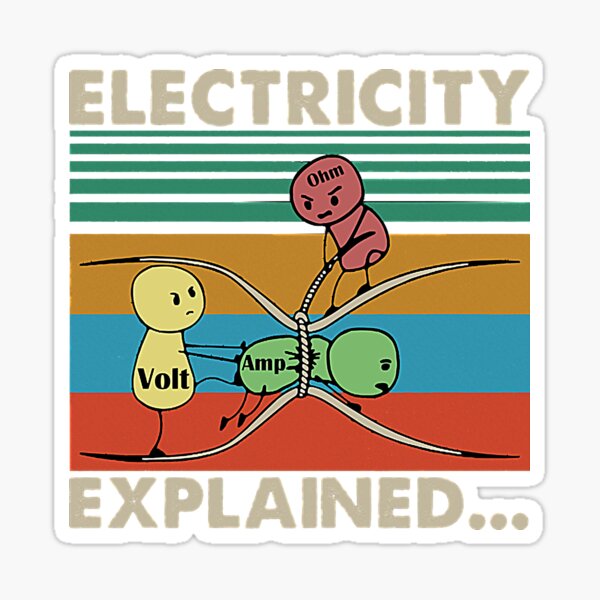 "Electricity Explained...." Sticker by STEVENNLOS91 | Redbubble