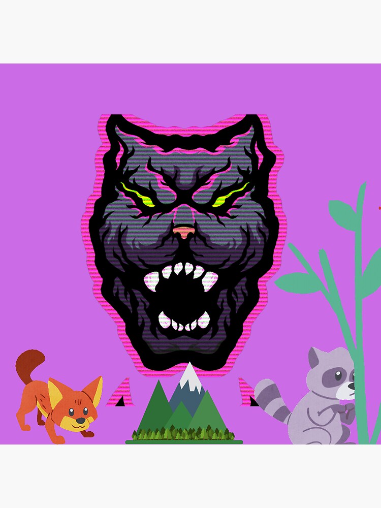 "Tiger vs cat rabbit" Sticker for Sale by Gurudaveshop | Redbubble