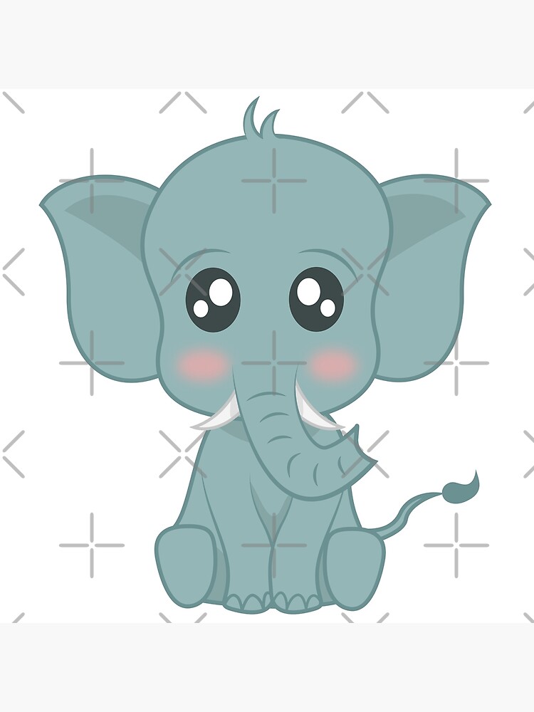 "Elephant Chibi" Poster for Sale by itsursa | Redbubble