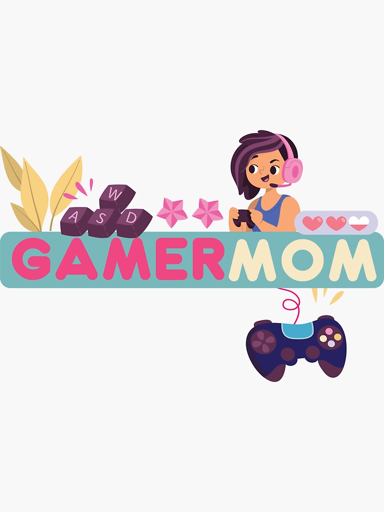 "Awesome gamer mom shirt" Sticker by fireforge182 | Redbubble