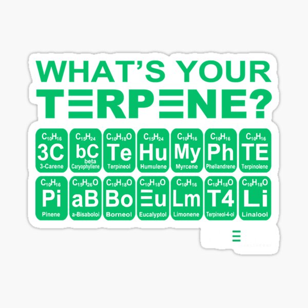 "What's Your Terpene Ilera Healthcare" Sticker by BrianBashaw | Redbubble