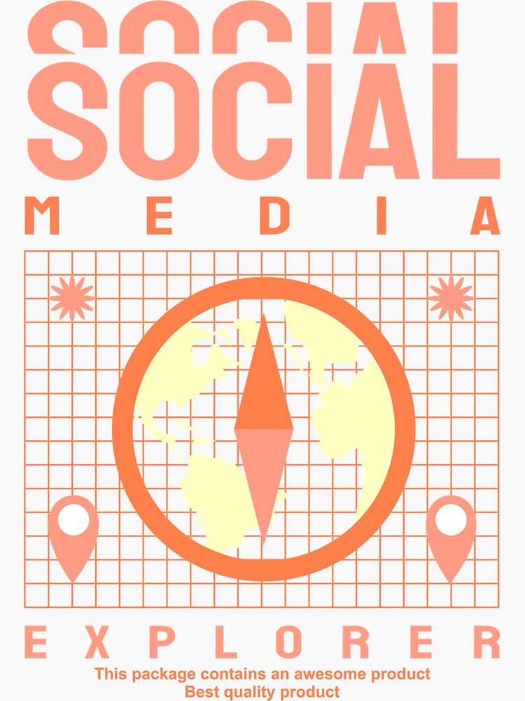 "Social Media Explorer" Sticker for Sale by IllustrT | Redbubble
