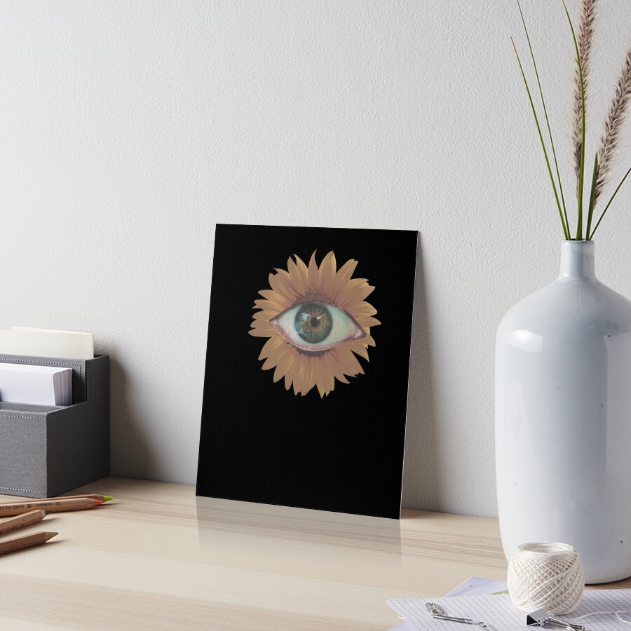 "Weirdcore Dreamcore Sunflower Eye " Art Board Print by ghost888 ...