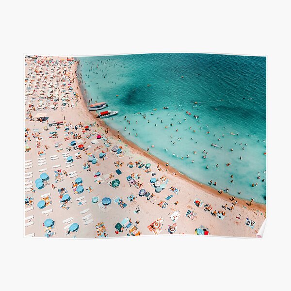 "Ocean Pastel Aerial Beach Print, Beach Waves Art Print, Aerial Summer ...