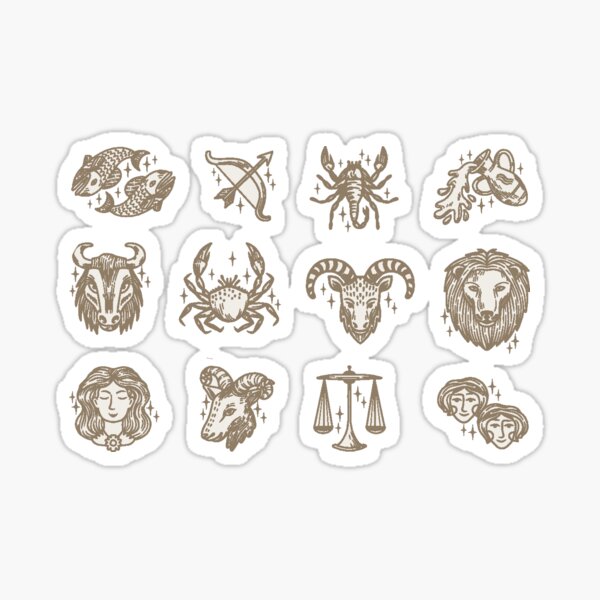 "Zodiac Signs, Zodiac Signs for all Months" Sticker by bellaanabella ...