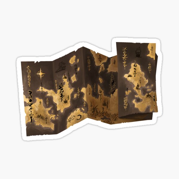 "Golden Fantasy Map" Sticker by vargenfelt | Redbubble