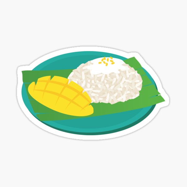 "mango sticky rice" Sticker by BarBorDesign | Redbubble