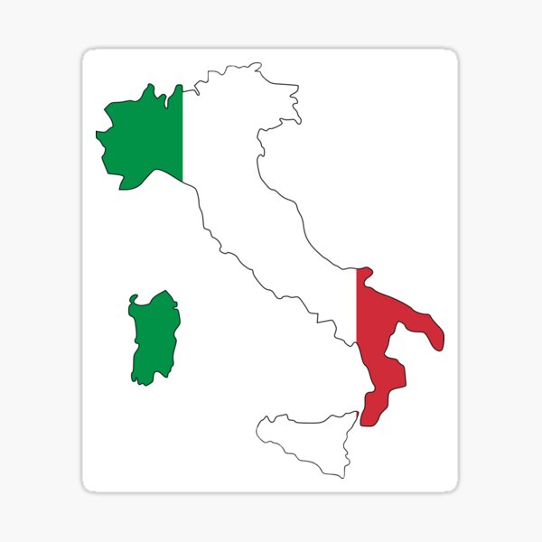 "Map of Italy" Sticker by Travelerz | Redbubble
