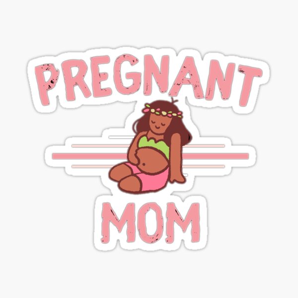 "Pregnant mom" Sticker by JAdotdotDesigns | Redbubble
