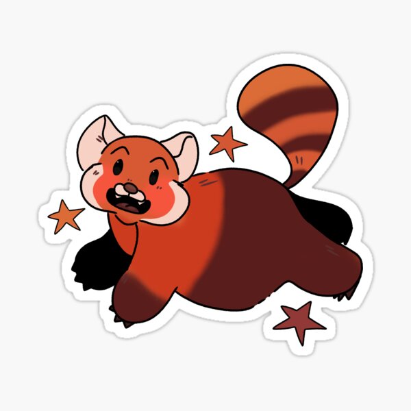 "Turning Red Panda" Sticker for Sale by pupballad | Redbubble