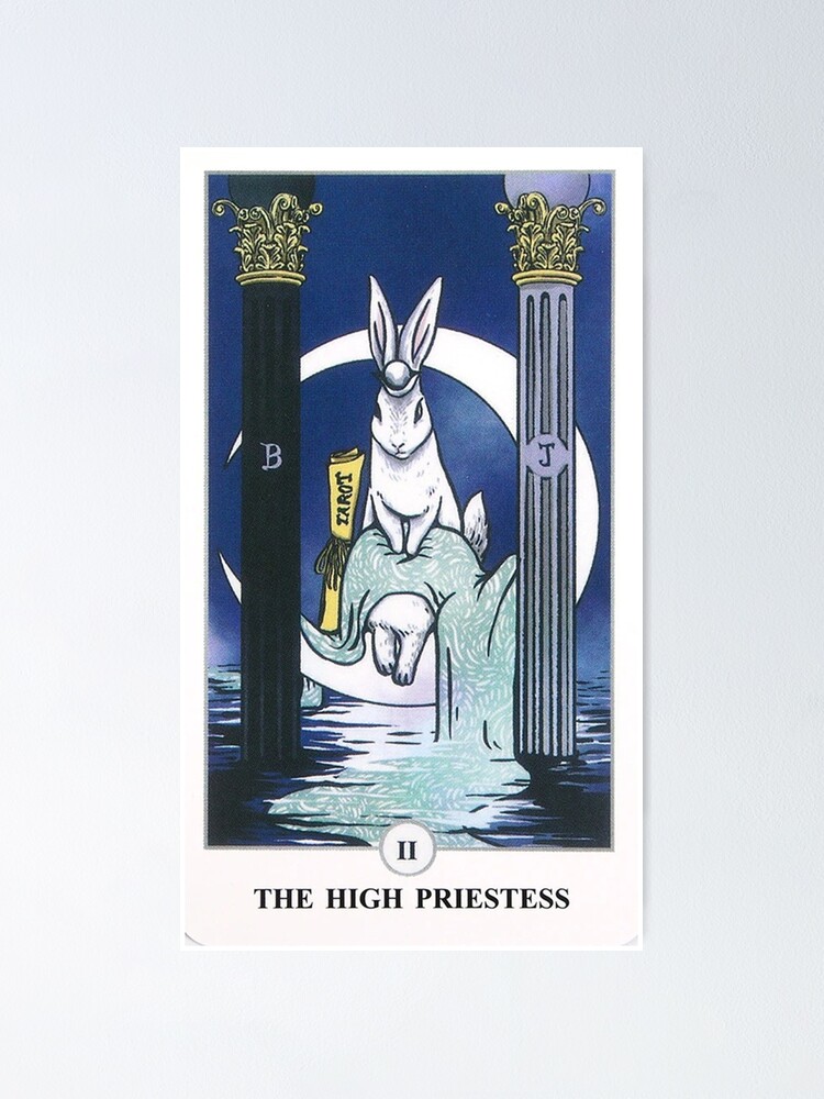 "The High Priestess Rabbit Tarot" Poster by Melancholiya | Redbubble