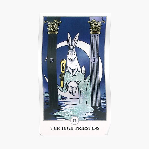"The High Priestess Rabbit Tarot" Poster by Melancholiya | Redbubble