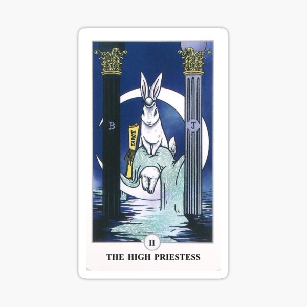 "The High Priestess Rabbit Tarot" Sticker by Melancholiya | Redbubble
