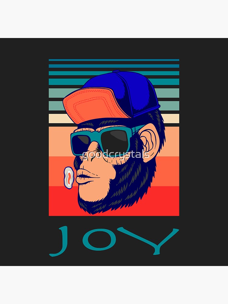 "Monkey Joy" Sticker for Sale by goodcrystals | Redbubble