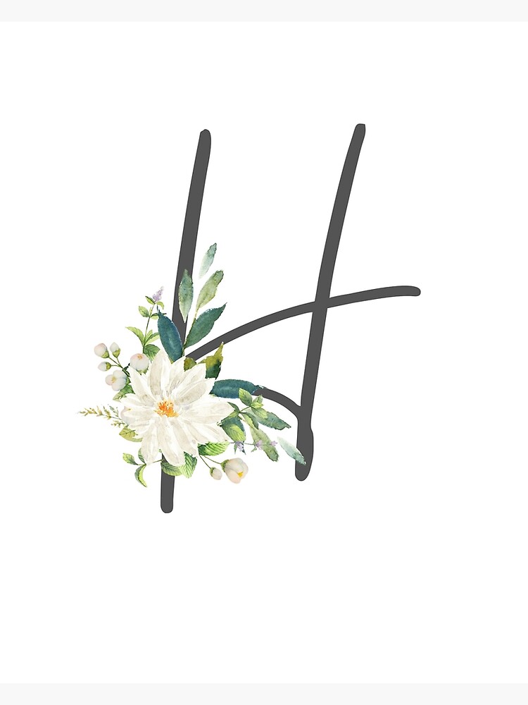 " New Baby Girl Gift, Floral Initial Wall Art, Initial Nursery ...