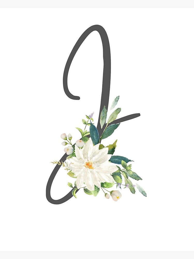 " New Baby Girl Gift, Floral Initial Wall Art, Initial Nursery ...