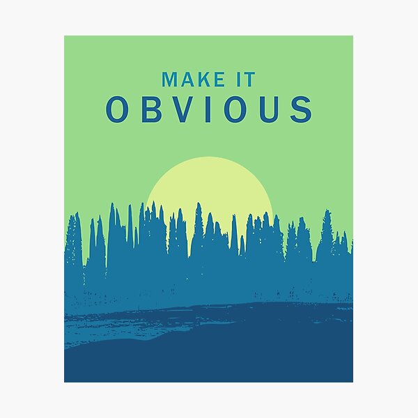 Lámina fotográfica «Hazlo obvio (Hábitos atómicos - James Clear)» de ...