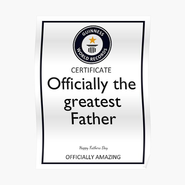 "Officially the greatest Father in the world, Father family gift ...
