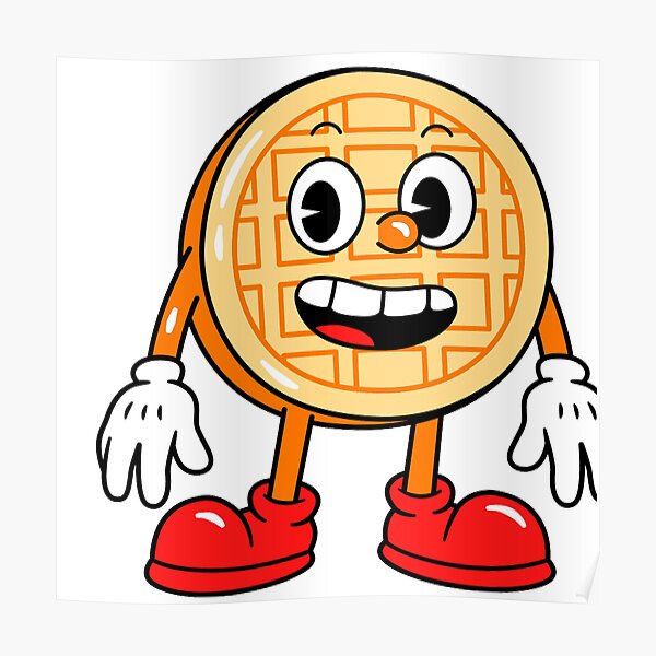 "Smiley cute waffles" Poster for Sale by The-Corner-Five | Redbubble