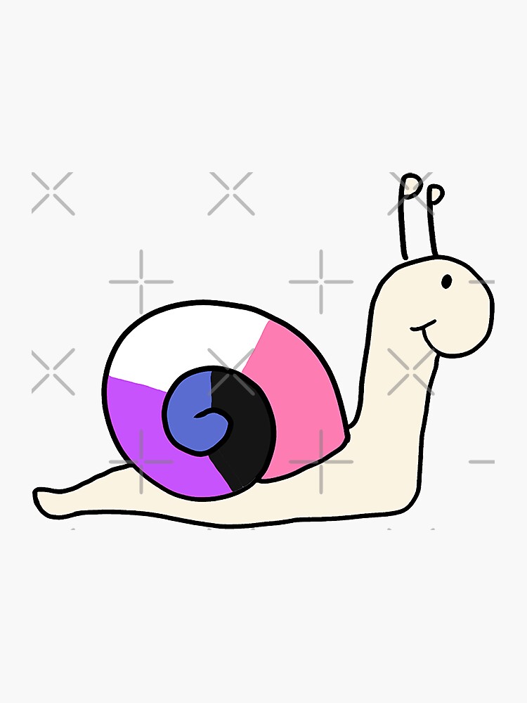 "Cute Genderfluid Pride Flag Snail" Sticker for Sale by corrinecreation ...